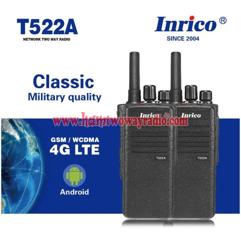 Military Quality Classic Upgraded Inrico T522A 4G Zello PTT Bluetooth ...