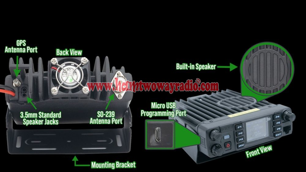 Anytone AT-D578UVIIIPRO Tri-Band Bluetooth DMR Mobile Radio with GPS