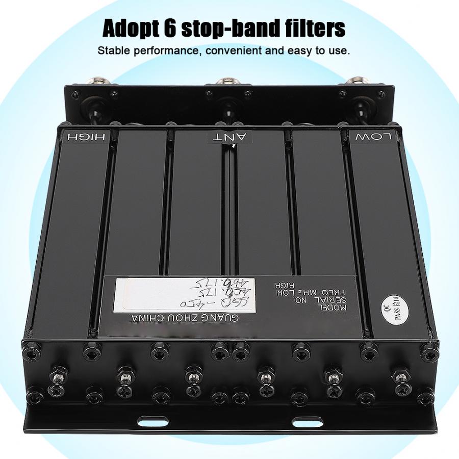 25W UHF 6 Cavity Duplexer for Radio Repeater SGQ-450 Type (TX: 456.175 ...