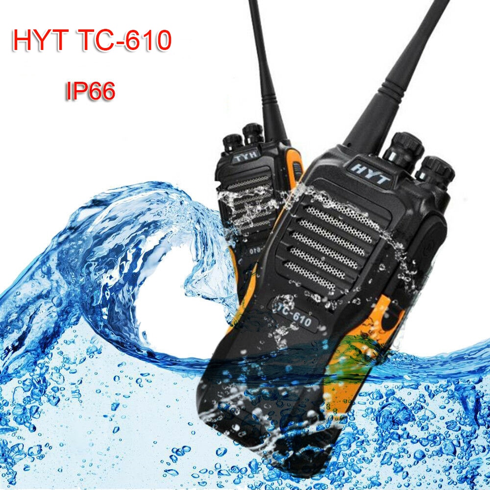 HYT TC-610 Portable Radio VHF UHF WaterProof Walkie Talkie woki toki - Two Way Radio