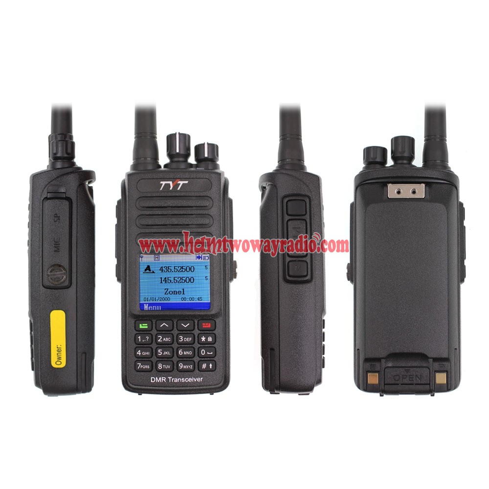 TYT MD-UV390 DMR Digital GPS Walkie Talkie IP67 Waterproof Dual Band UHF VHF Transceiver