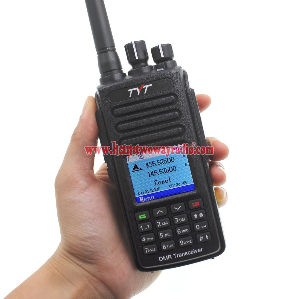 TYT MD-UV390 DMR Digital GPS Walkie Talkie IP67 Waterproof Dual Band UHF VHF Transceiver