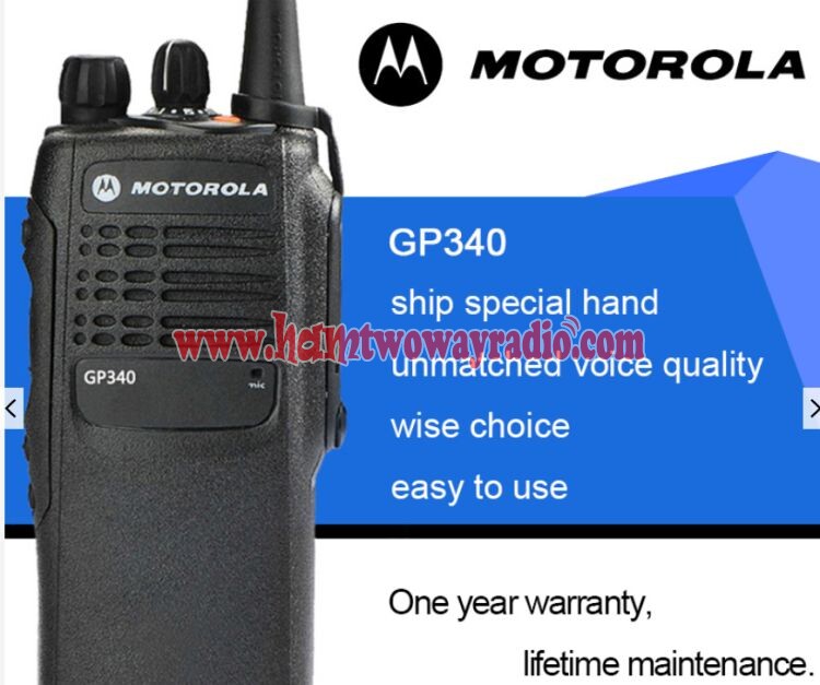 Shopping Online Motorola GP340 Two Way Radio 4W UHF/5W VHF Transceiver Interphone